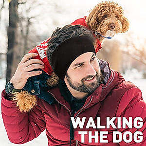 JOEYOUNG Fleece Ear Warmers for Men Women Kids - Winter Headband Ear Muffs Ear Covers for Cold Weather Running Cycling Ski