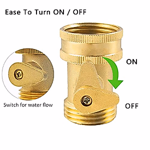 Jet Nozzle Water Hose High Pressure with Garden Hose Shutoff Valve Brass Heavy Duty 3/4" GHT Connector 4 Pack
