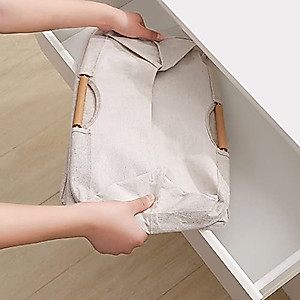 CYlovinho Laundry Baskets, Freestanding Laundry Hamper with Long Reinforced Handles, Large Waterproof Clothes Hamper Organizer, Collapsible Lightweight Hampers for Laundry, Clothes,Toys,Grey