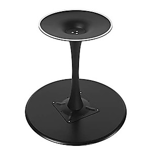 Tomile 32" Tulip Style Dining Table Plywood Round Kithen Dining Table Mid-Century Modern Round top Coffee Table with Metal Pedestal Base (Tulip Black Table)