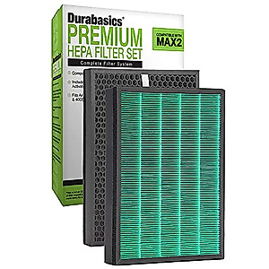 Coway Filter Replacement for 400/400S Airmega Max 2, High Performance True HEPA and Activated Carbon Filter for Air Purifier, 2-Pack