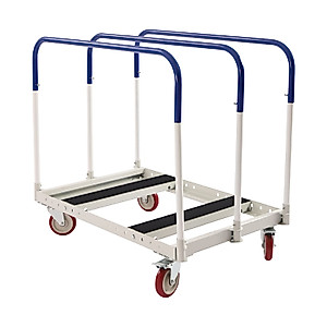 Steel Panel Truck with Swivel Casters, Steel Frame Panel Cart Dolly 1500 lbs Load Capacity, 35" Length x 20" Width