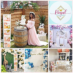 96 PC Bridal Shower Decorations Balloon Boxes White- Transparent Block with BRIDE TO BE + GROOM + A - Z Letters and 40 Balloons- Engagement Bachelorette Parties Weddings Centerpieces Photo Booth Props