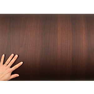 ROSEROSA Peel and Stick PVC Wood Self-Adhesive Wallpaper Covering Counter Top Shelf Liner Classic Walnut (PG687 : 2.00 Feet X 6.56 Feet)