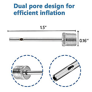 homepa 35pcs Air Pump Needle, Air Inflation Needle for Basketball, Soccer Ball, Volleyball, Football or Rugby Balls US Replacement Ball Pump Pin Air Inflating Pin with Portable Storage Box