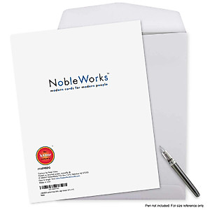 NobleWorks - 1 Large Happy Birthday Card (8.5 x 11 Inch) - Funny Cartoon Stationery for Celebrating Birthdays - Grandma Phone J1609BDG