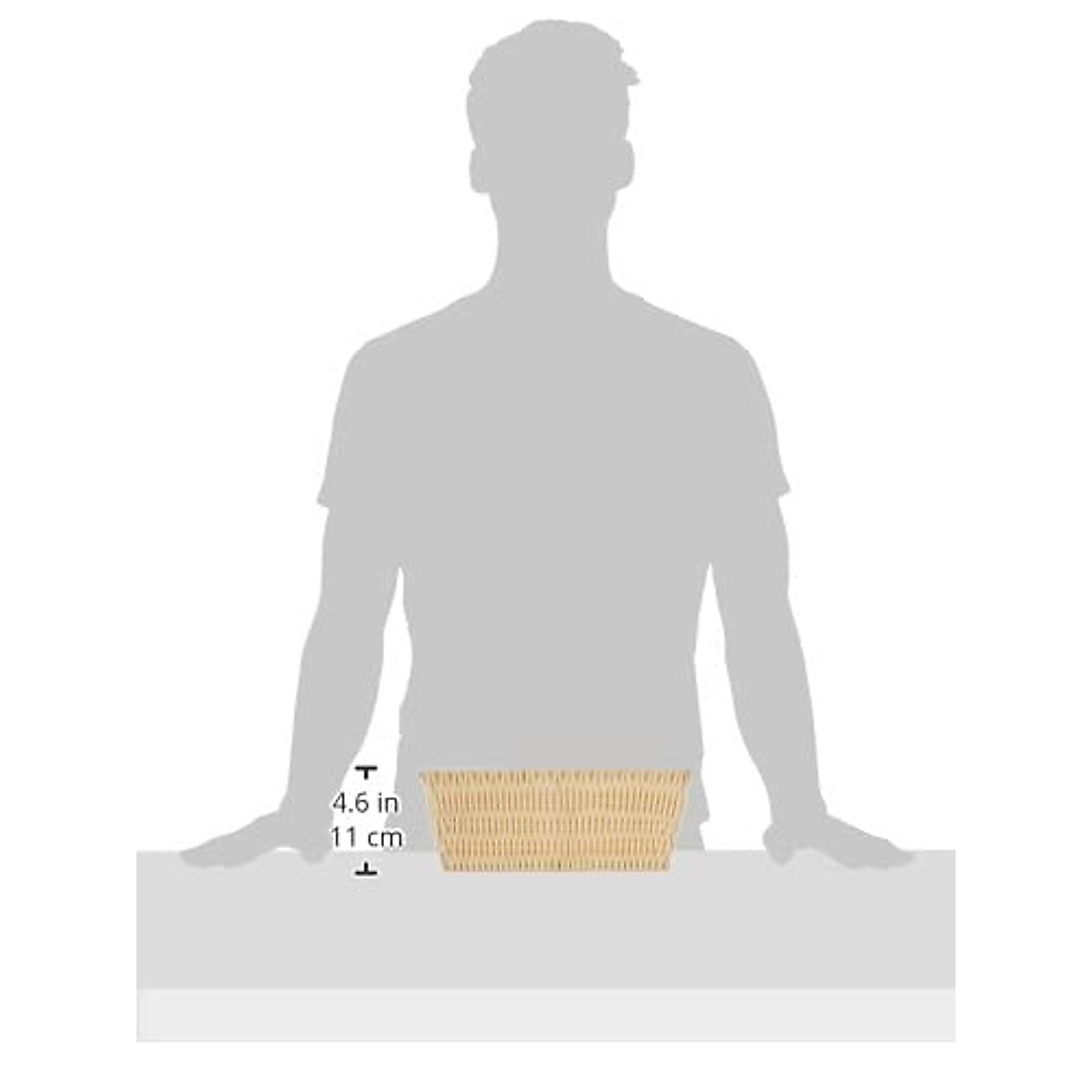 Whitmor Rattique Small Shelf Tote Latte (Pack of 2)