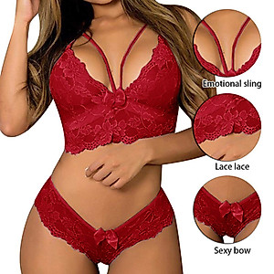 DASAYO Women Sexy Lingerie Lace Babydoll Peach Buttocks Lace Chemise High Waist Underwear Boudoir Outfits Silky Comfy Panties
