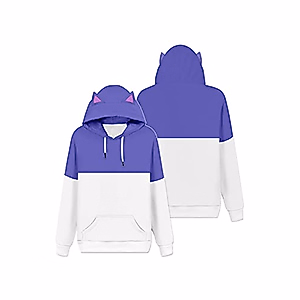 The Owl House Luz Noceda Hoodie Cosplay Halloween Jacket Costume with Cat Ears,XXLarge