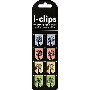 Tree of Life i-clips Magnetic Page Markers (Set of 8 Magnetic Bookmarks)