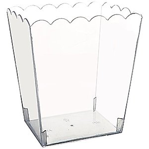 Medium Scalloped Plastic Container - 6" - Clear - 1 Pc.