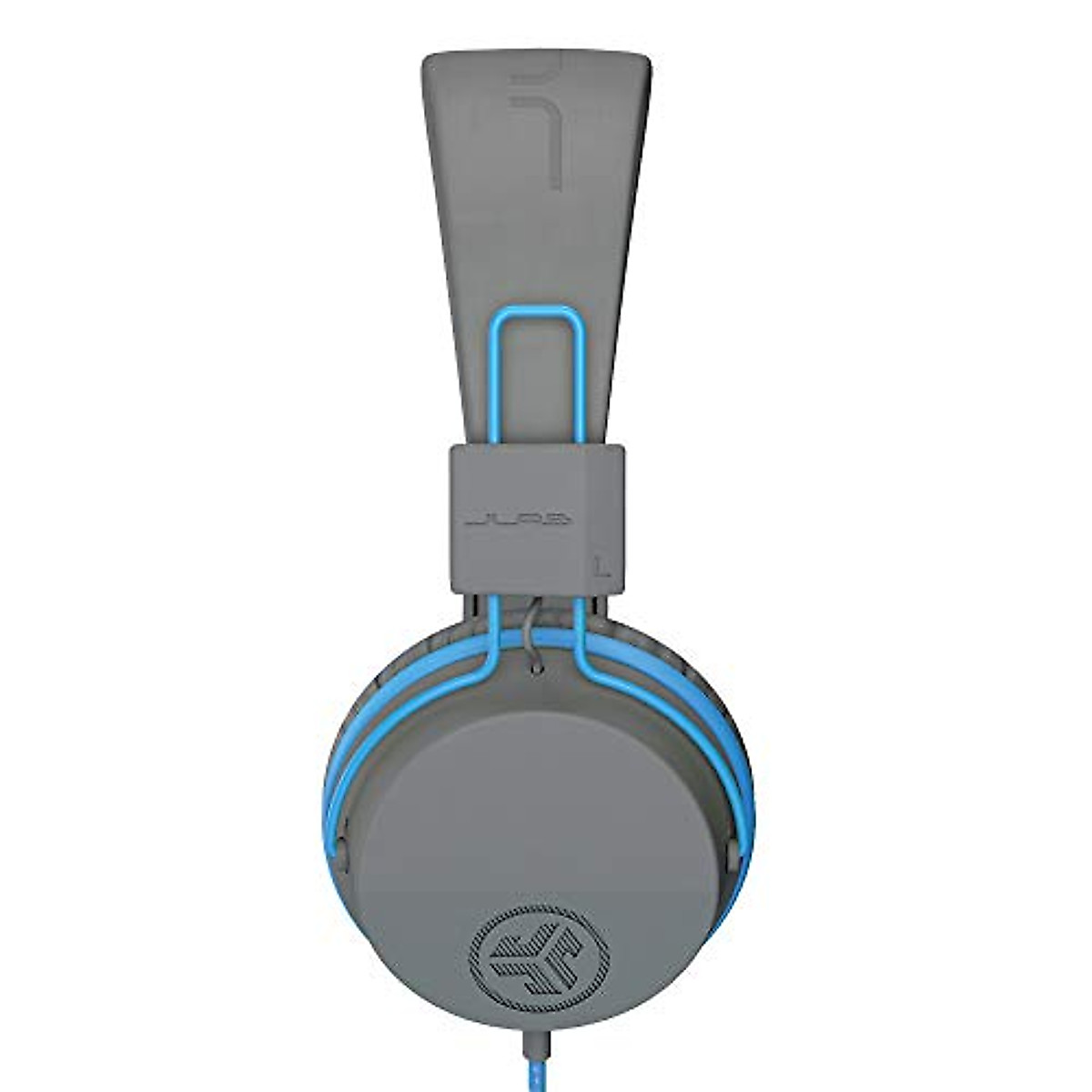 JLab JBuddies Studio On-Ear Kids Wired Headphones | Toddler Headphones | Kid Safe | Studio Volume Safe | Volume Limiter | Folding | Adjustable | Noise Isolation | with Mic (Graphite/Blue)