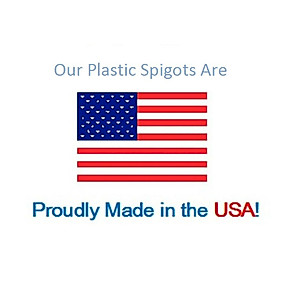 Plastic Faucet Twin-pack, White, Spigot (3/4 Inch), BPA Free, Water/ Beverage Dispenser, Gravity Feed, Made USA, Lab Faucet, FDA - Approved, with Washers and Nuts by Every Life Water Filters