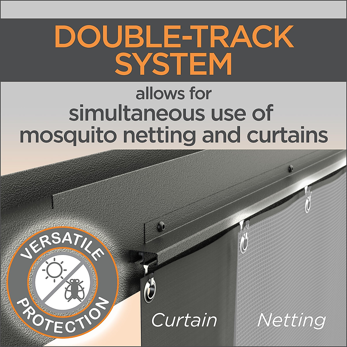 Sojag 500-5157864 8mm 2 Track No.77 Meridien Hard Top Sun Shelter, 10' by 14', Charcoal