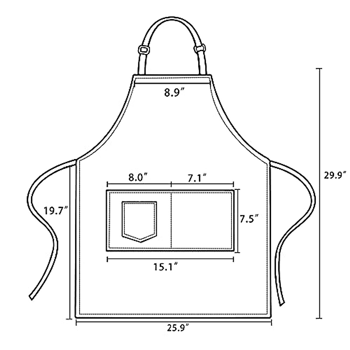 Skull Chef Funny Aprons for Men, Women with Pockets - Birthday Mother’s Day Father’s Day Kitchen Cooking Gifts for Dad, Mom, Wife, Husband, Friend, Baker, Chef - Cute Black BBQ Grilling Apron