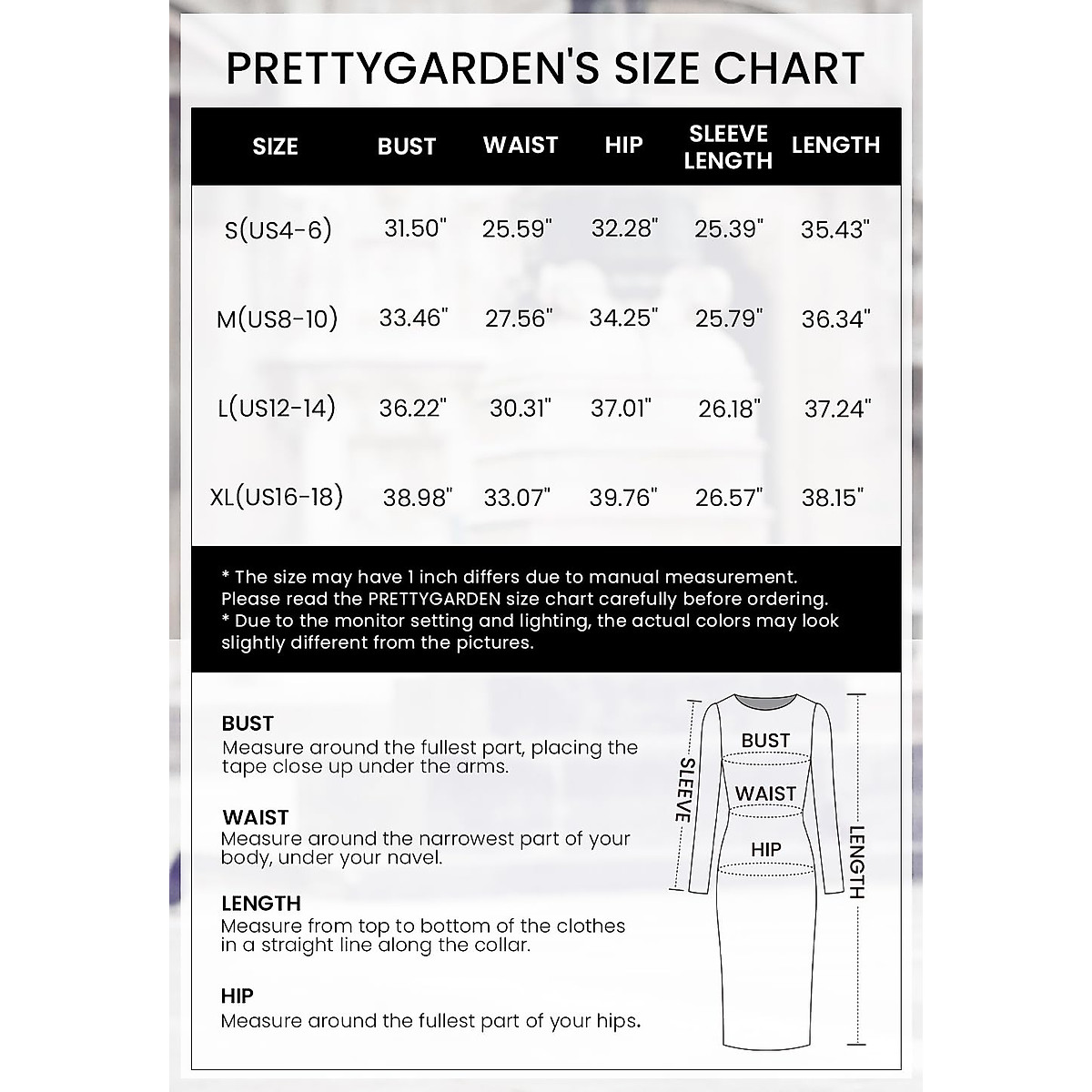 PRETTYGARDEN Womens 2024 Fall Bodycon Mini Dresses Casual Long Sleeve Solid Color Short Tight Ladies Party Club Fashion Dress (Coffee,Small)