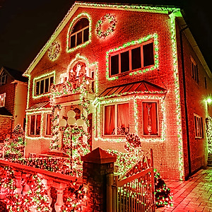 Smacen Led Fairy Lights Battery Operated, 16.4FT Red and Green Christmas String Lights,Battery Powered Copper Wire Starry String Lights for Wedding,Party,Bedroom, Christmas Decor (Red & Green, 16.4)