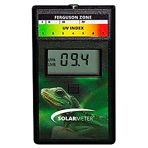 Solarmeter Model 6.5R Reptile UV Index Meter, Handheld Digital Radiometer for Measuring Ultraviolet Light, Measures 280-400 nm with Range from 0-199.9 UV Index, Made in USA, ABS Polymer, Black