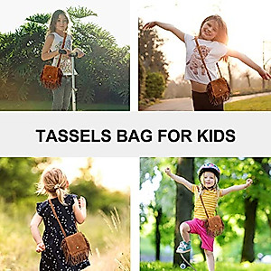 Amosfun hobo Bag Crossbody 1pc Creative Kids Tassels Bag Single Shoulder Bag Cross-Body Bag Coin Purse