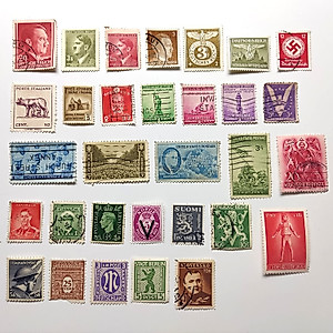 WW2 World Currency – 57 Original Allied & Axis Powers Banknotes, Coins, Stamps and Bonds + Album to Build Your Foreign Currency Collection - Coin Collection Supplies and Certificate of Authenticity