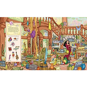 Disney Princess Cinderella, Tangled, Aladdin and More!- Look and Find Activity Book - PI Kids