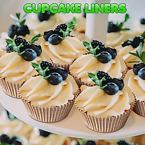 3000 Pieces Cupcake Liner Bulk Grease Proof Baking Cups Standard Natural Paper Muffin Liners Muffin Paper Cups Small Cupcake Wrappers Baking Cups for Candy Cooking Baby Showers Weddings Birthdays
