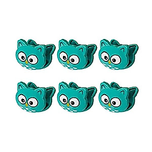 brandname XXhailan Cute Owl Kitchen Clips Food Clips Bag Clips Chip Clips Clothespins Paper Clips Food Clips Bag Clips Clothes Pins for Snacks and Laundry 6 Pcs, Blue