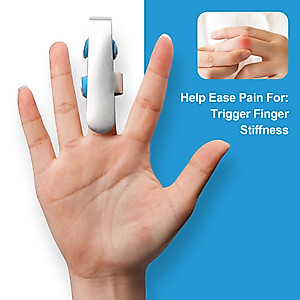Trigger Finger Splint Brace for Thumb Index Middle Ring Pinky, Metal Foam Broken Dislocated Finger Stabilizer, Aluminum Bendable Curved Mallet Wrap for Arthritis Pain Tendon Injury Immobilizer Knuckle