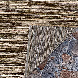 Couristan Cape Hinsdale Indoor/Outdoor Area Rug, 3'11" x 5'6", Brown-Ivory