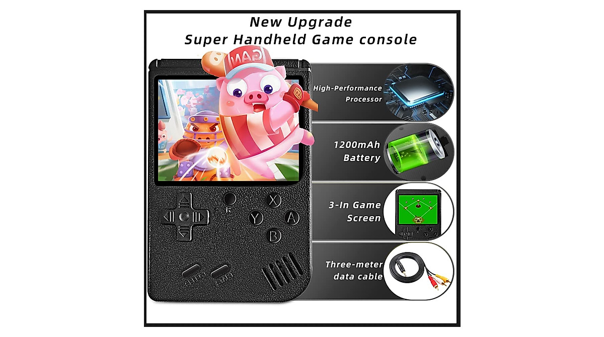 Portable Handheld Game Console for Kids & Adults