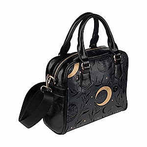 InterestPrint Witchy Celestial Pattern Womens Casual Bag Shoulder Satchel Bag Handbag