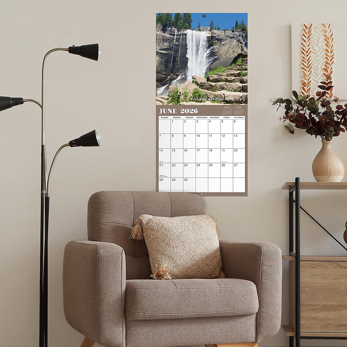 2023 Wall Calendar - 12 Monthly Wall Calendar Jan. 2023 - Dec. 2023, 12" x 24" (Open), 2023 Calendar Unruled Blocks(1.5" x 1.4") + Thick Glossy Paper - Bryce Canyon