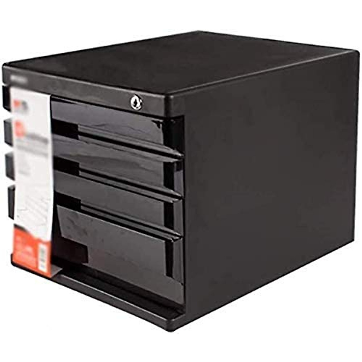 SHABOZ File Cabinets Multi-Function Storage Cabinet, Flat, Stationery Storage Box, Office Desk Cosmetics Plastic File Holder Memo Paper Plastic (White)