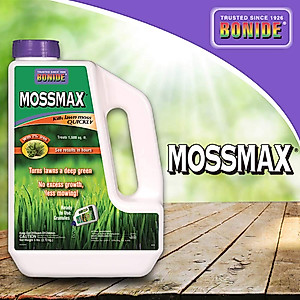 Bonide MossMax, 6 lbs. Ready-to-Use Granules Kill Lawn Moss Quickly at Home, Fast Acting and Effective Formula