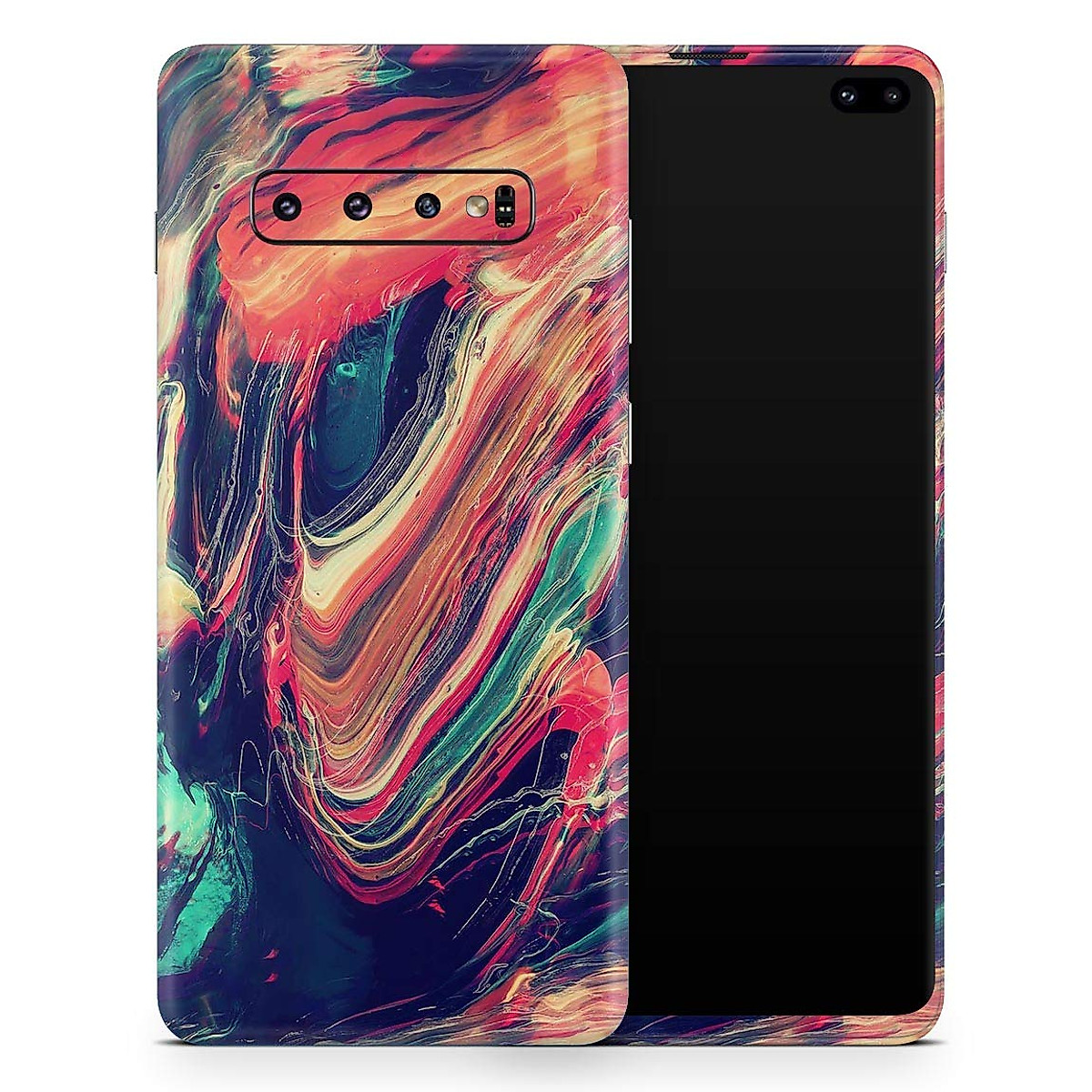 DesignSkinz Liquid Abstract Paint Remix V10 Protective Vinyl Decal Wrap Skin Cover Compatible with The Samsung Galaxy S20 (Screen Trim & Back Glass Skin)