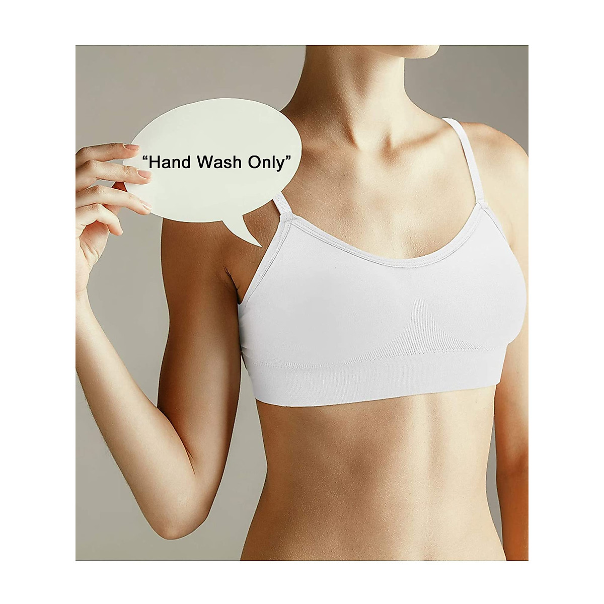 4 Pieces Neck Bralettes Wireless Cami Bra Tank Top Bra Sports Bra for Women Girls (Black, Green, Dark Grey, Pink,Small)