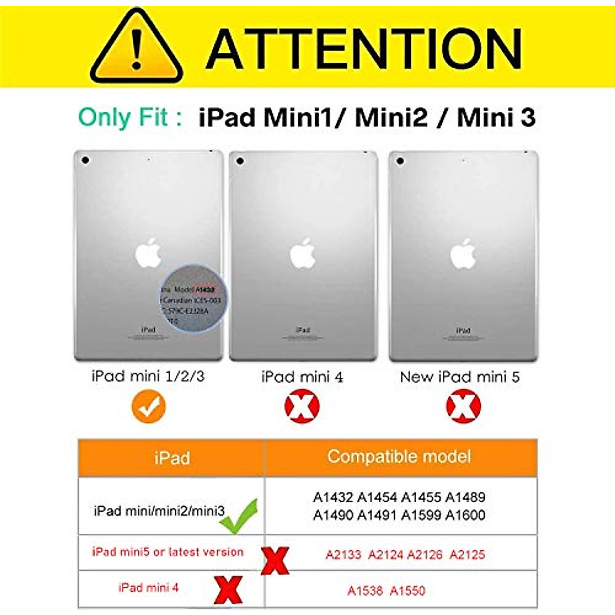 TSQ Case for iPad Mini 1/ Mini 2/ Mini 3 for Kids 7.9 Inch | Rugged Shockproof Case w/Stand Hand Strap Shoulder Strap Case Cover for iPad Mini 1st 2nd 3rd Generation | Black