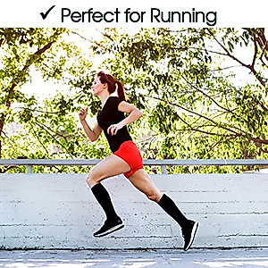 SocksLane Cotton Compression Socks for Women & Men. 15-20 mmHg Support Knee-High Navy Blue X/L