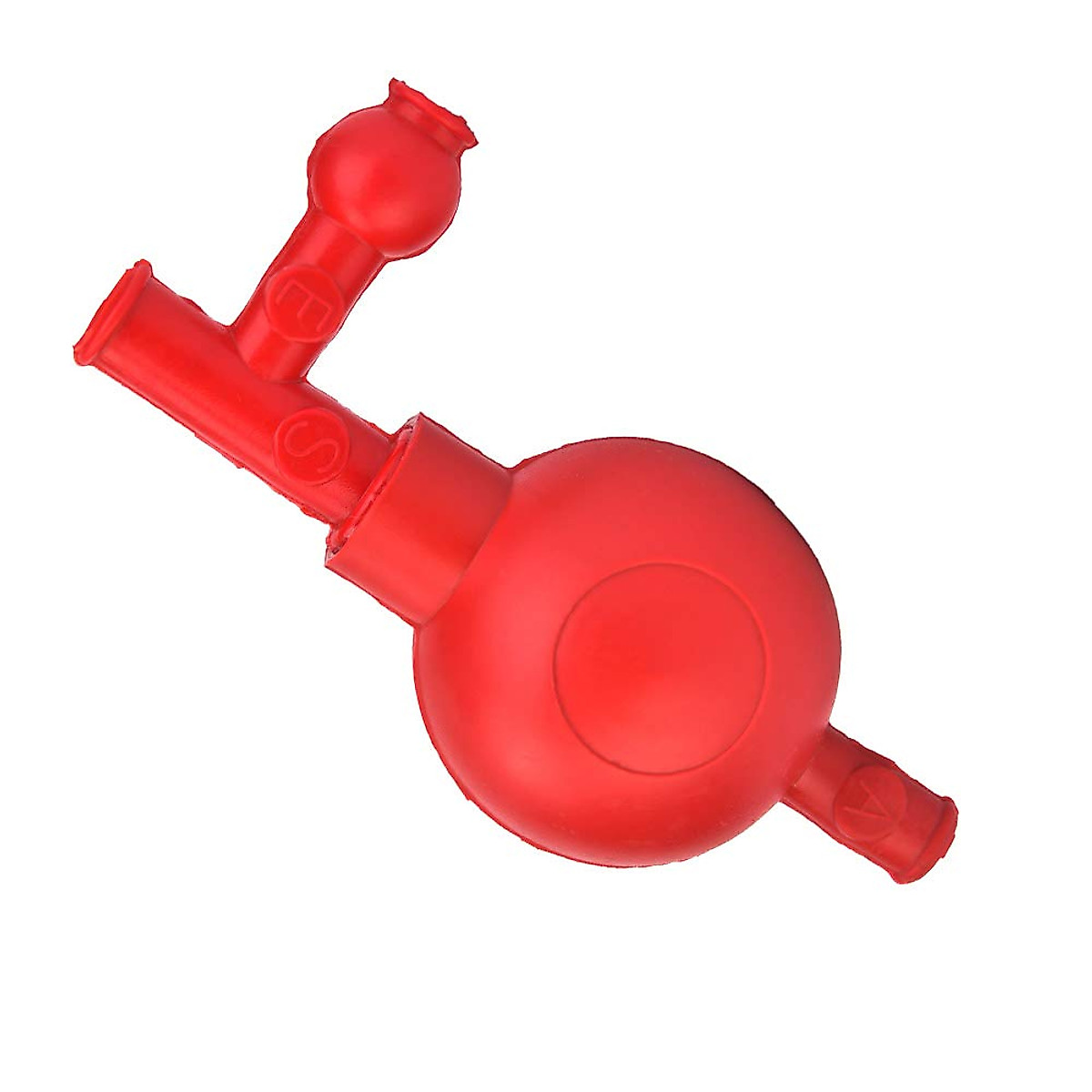 Rubber Pipette Filler Labware Rubber Suction Bulb Filling Ball with 3 Valves Pipettor Accessory for Chemistry Labware(Red)