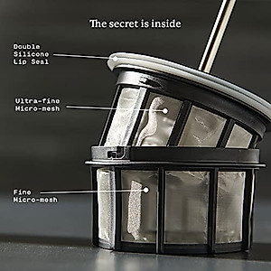 ESPRO P7 French Press - Double Walled Stainless Steel Insulated Coffee and Tea Maker (Cranberry, 32 Ounce)