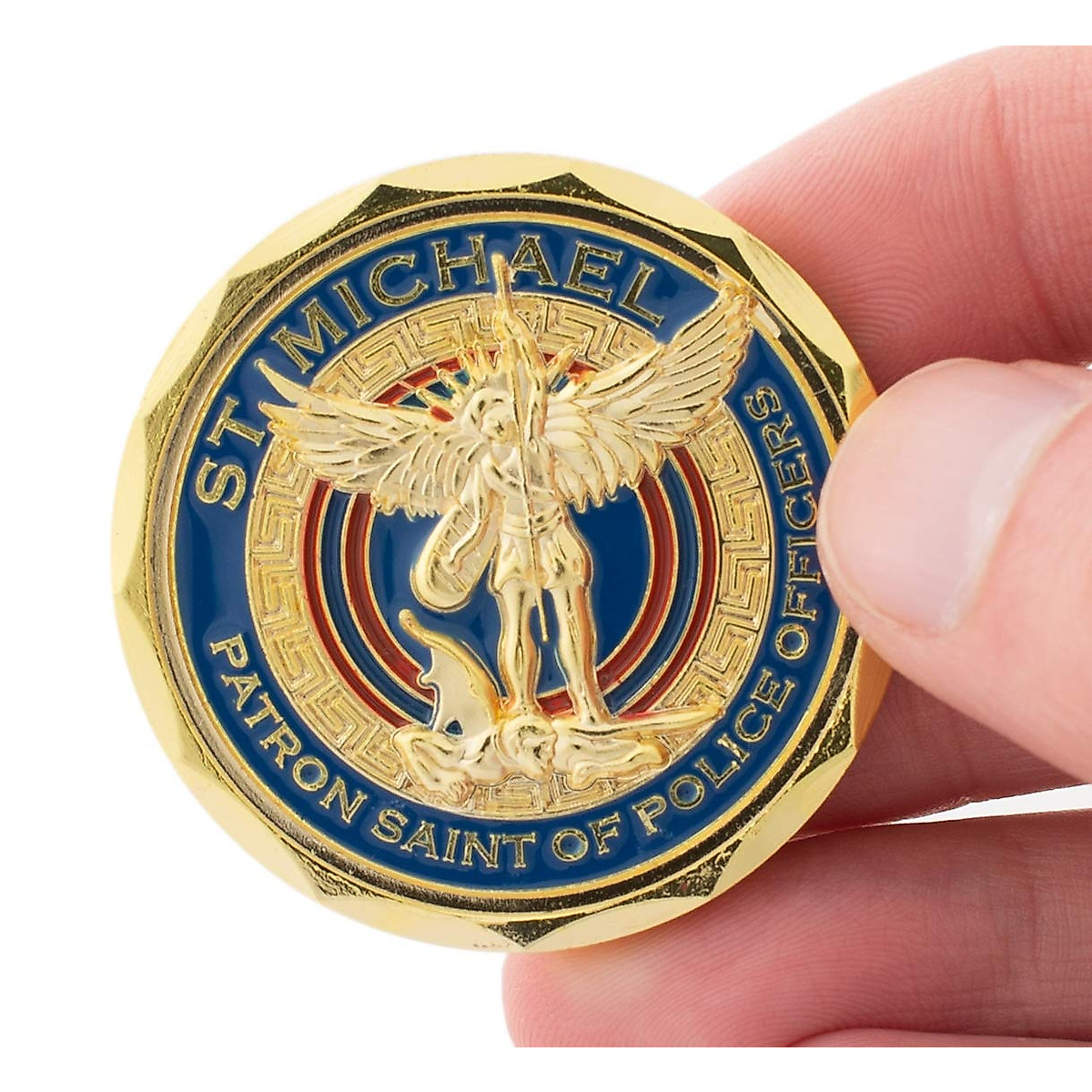 Saint Michael The Archangel Police Officer Challenge Gift Coin with Gift Box