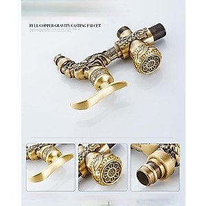 UDWTMTPRT Antique Toilet Bidet Brass Wall Ass Bidet Faucet Washing Tap Anal Shower Wall Handheld Hygienic Sex Bidet Sprayer Set