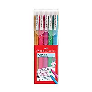 Faber-Castell RX Gel Color Pen (0.7mm, Wallet of 5 pcs)