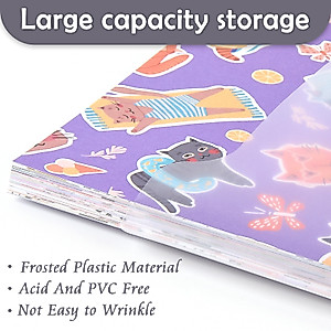 12 PCS Scrapbook Paper Storage Organizer with 2 Plastic Bone Folder Paper Creaser Set, Clear Paper Storage Bag for Holding 6 x 6 Inch Scrapbook Paper, Cardstock, Vinyl Paper, Photos and Paper File
