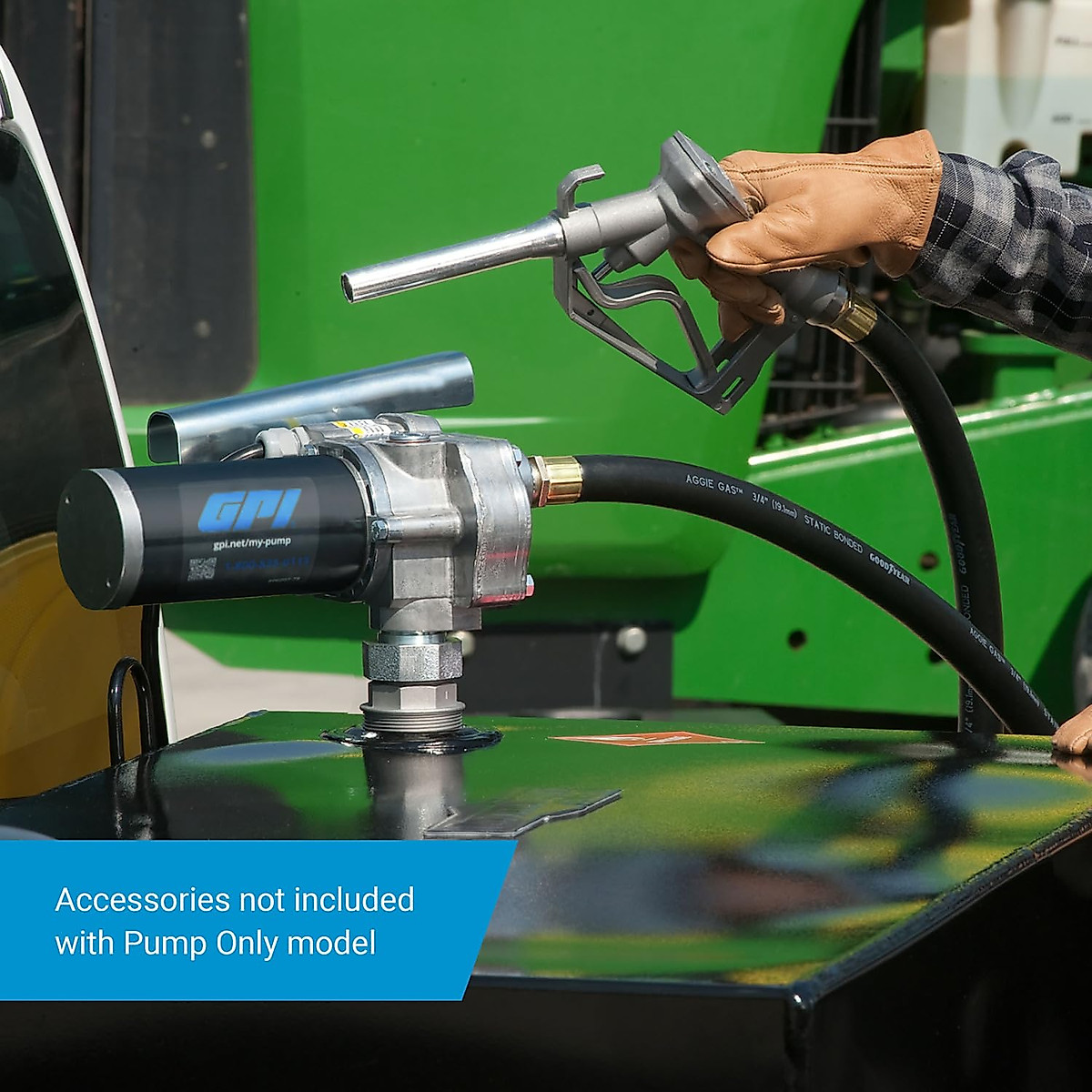 GPI M-150S Fuel Transfer Pump, Economy Pump Only, 15 GPM Fuel Pump, Direct Mount (110240-02)