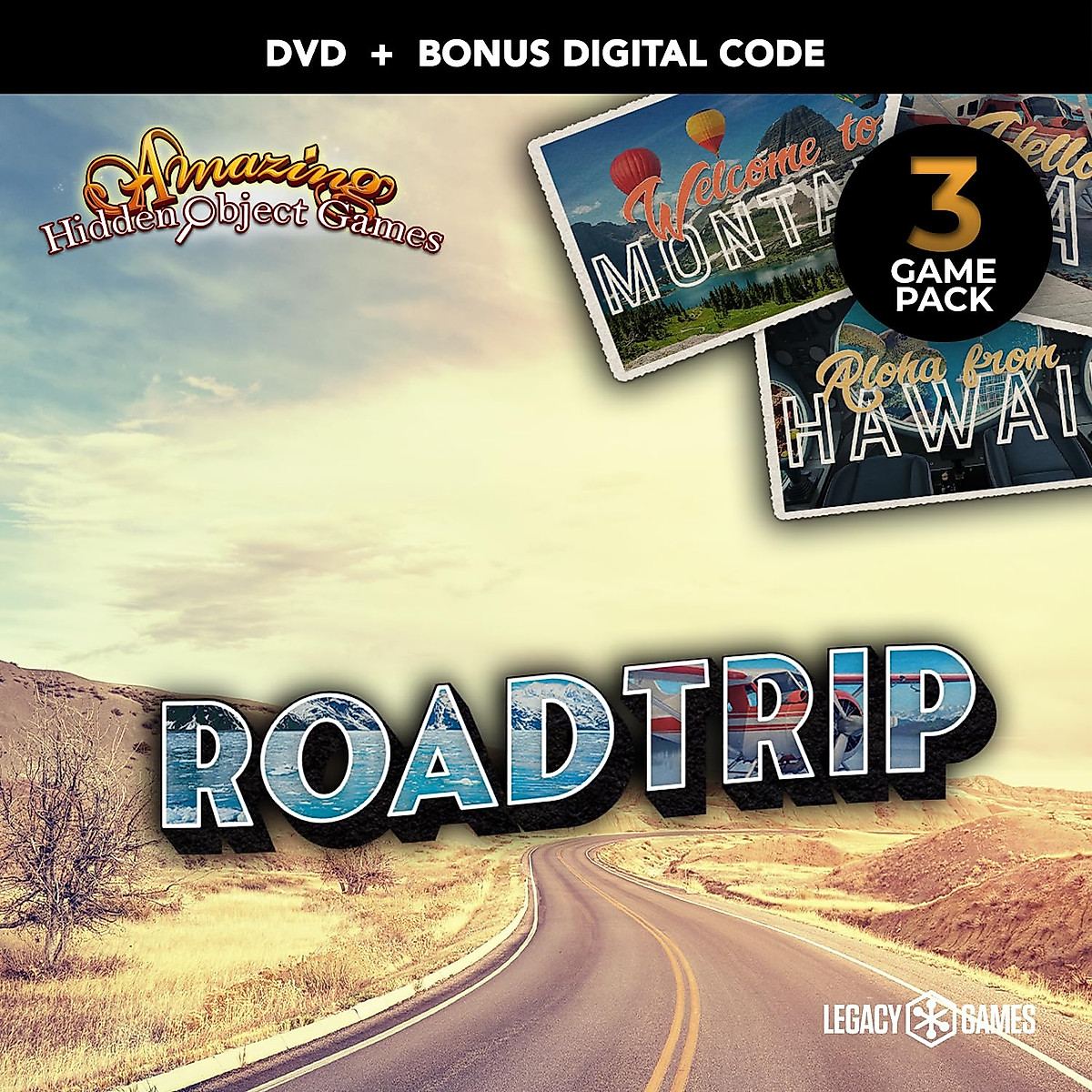 Legacy Games Amazing Hidden Object Games for PC: Road Trip (3 Game Pack) - PC DVD with Digital Download Codes