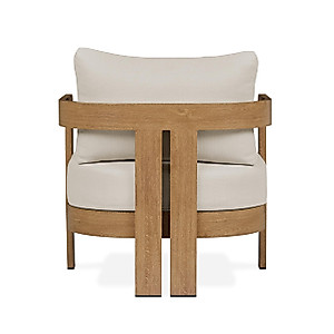 Real Flame Arlo Outdoor Patio Chair with Cushions, Outdoor Deep Seating Patio Chair, Powder Coated Aluminum, Weather and Sun Resistant