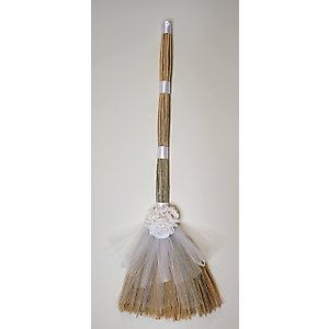 OnHoliday White Rose Trinity Wedding Jump Broom Wedding Jumping Ceremony Bridal