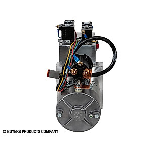 Buyers Products PU3593 Hydraulic Power Unit (Power Unit,Hydraulic 12V Dc,Snow Plow), Black
