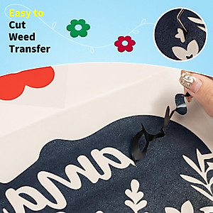 HTVRONT 3D Puff Vinyl Heat Transfer, 5Pcs 3D Puff Vinyl Sheets for T Shirts, Red Puff Heat Transfer Vinyl for Cricut & Cameo - Easy to Cut & Weed & Transfer (12 * 10in)